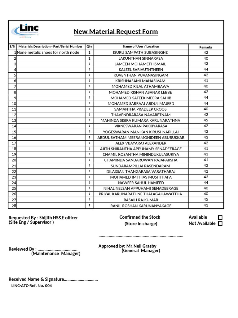 Warehouse Forms 6 | PDF