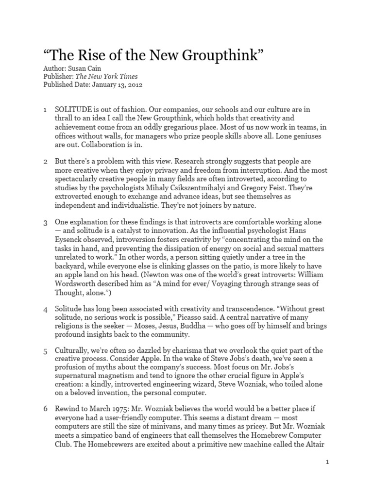 8 CAIN New Groupthink Text | PDF