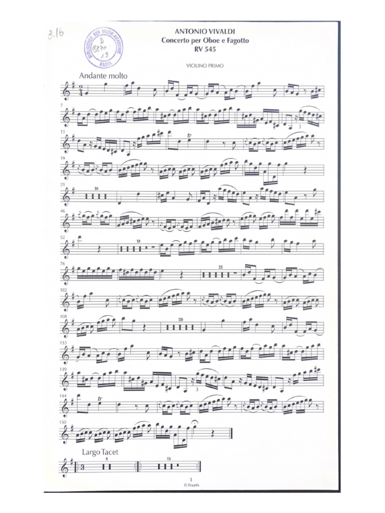 Violín I Vivaldi | PDF