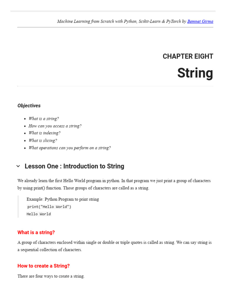 08 Chapter Eight - String | PDF 08 Chapter Eight - String | PDF