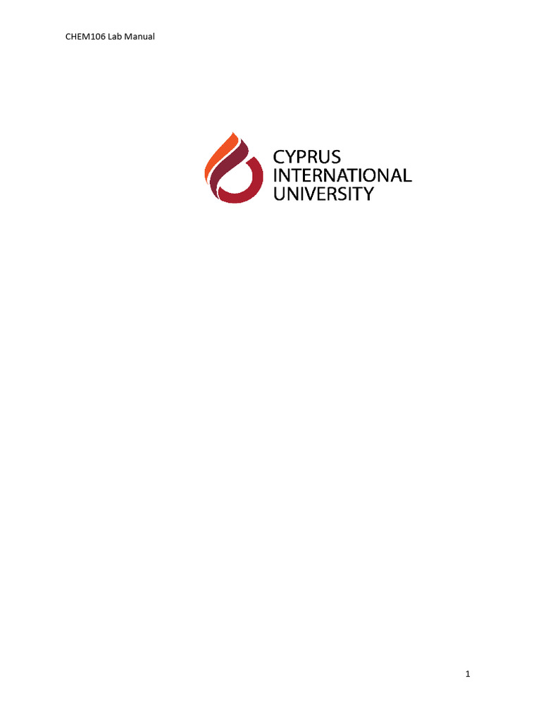 CHEM106 Lab Manual - 2022 | PDF