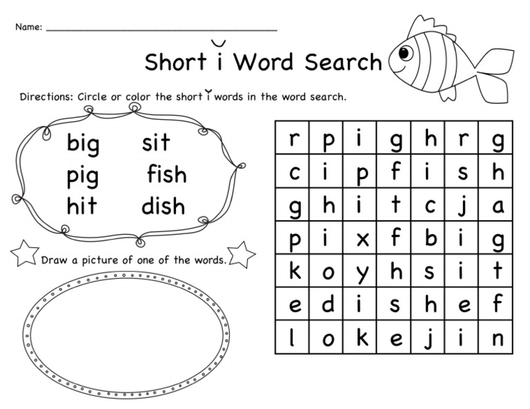 Short I Word Search | PDF