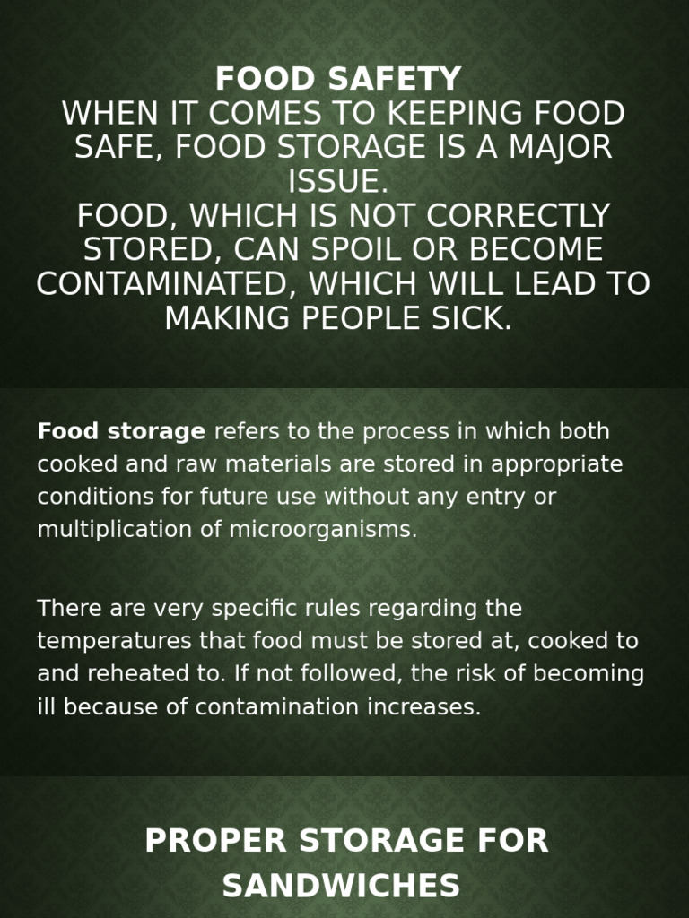 Food Safety | PDF
