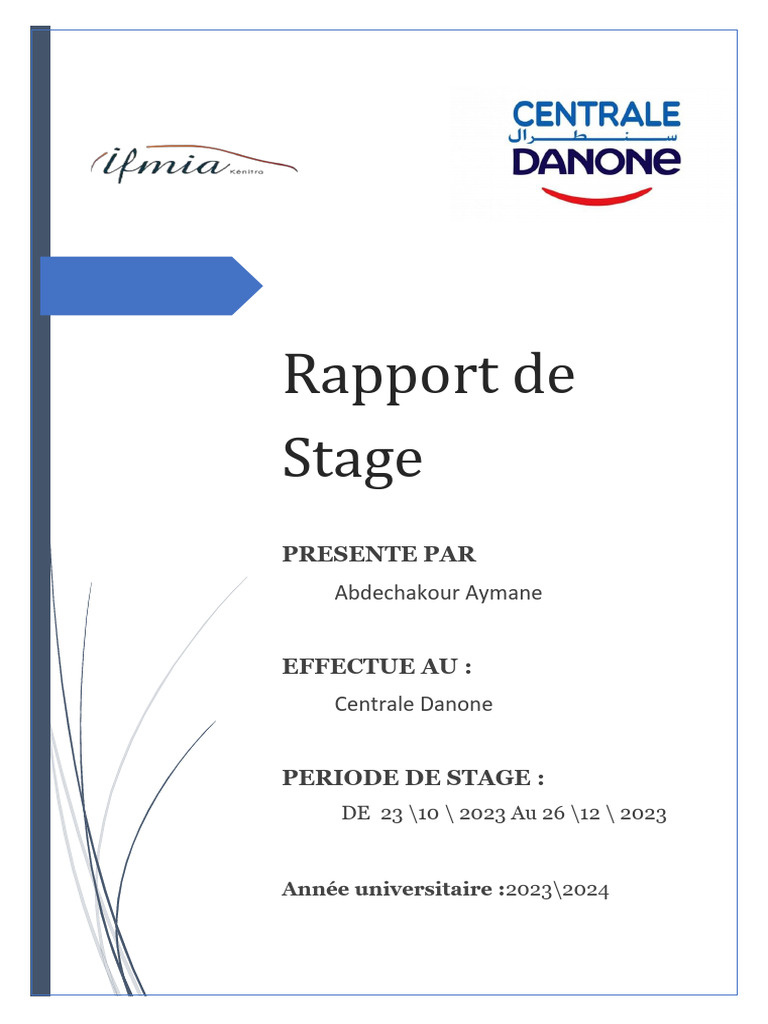 Aymane Abdechakour Rapport Centrale Danone | PDF