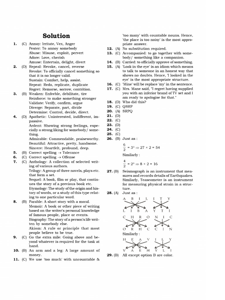 Solution Ssc Full Length Ssc 81 Pdf