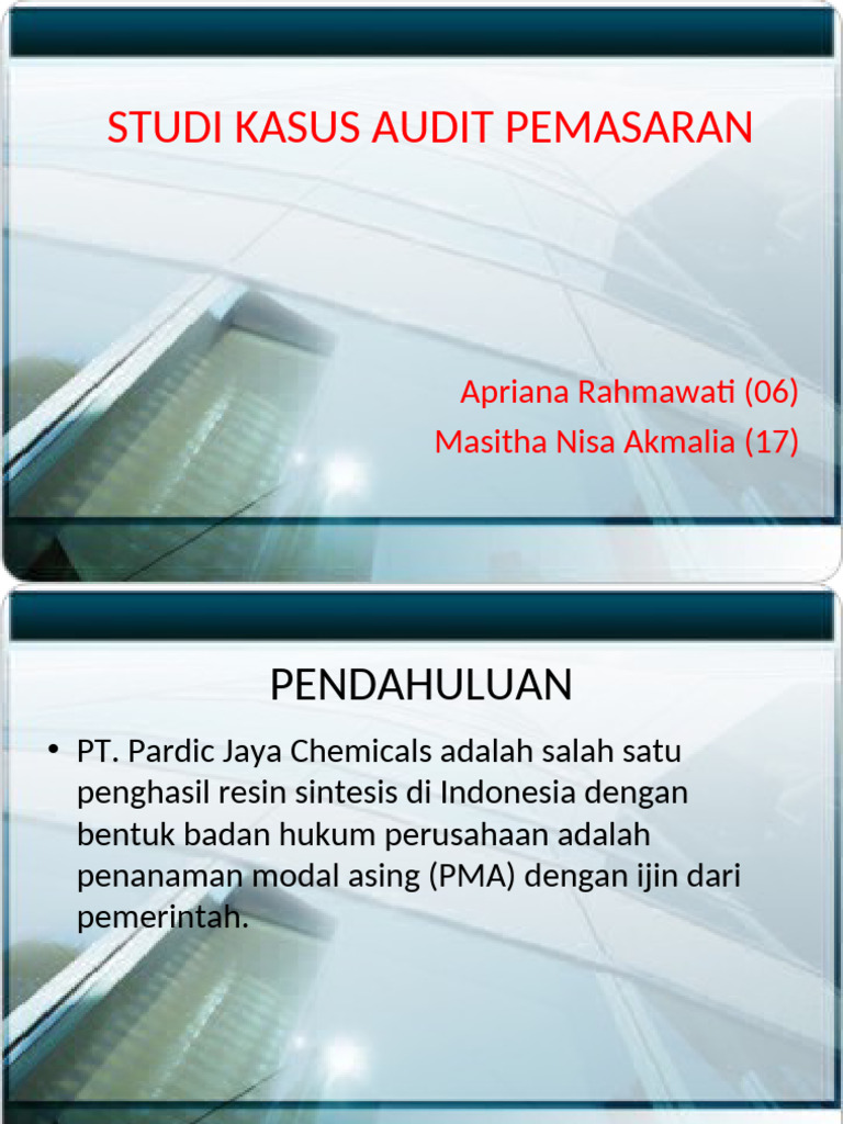 Studi Kasus Audit Pemasaran | PDF