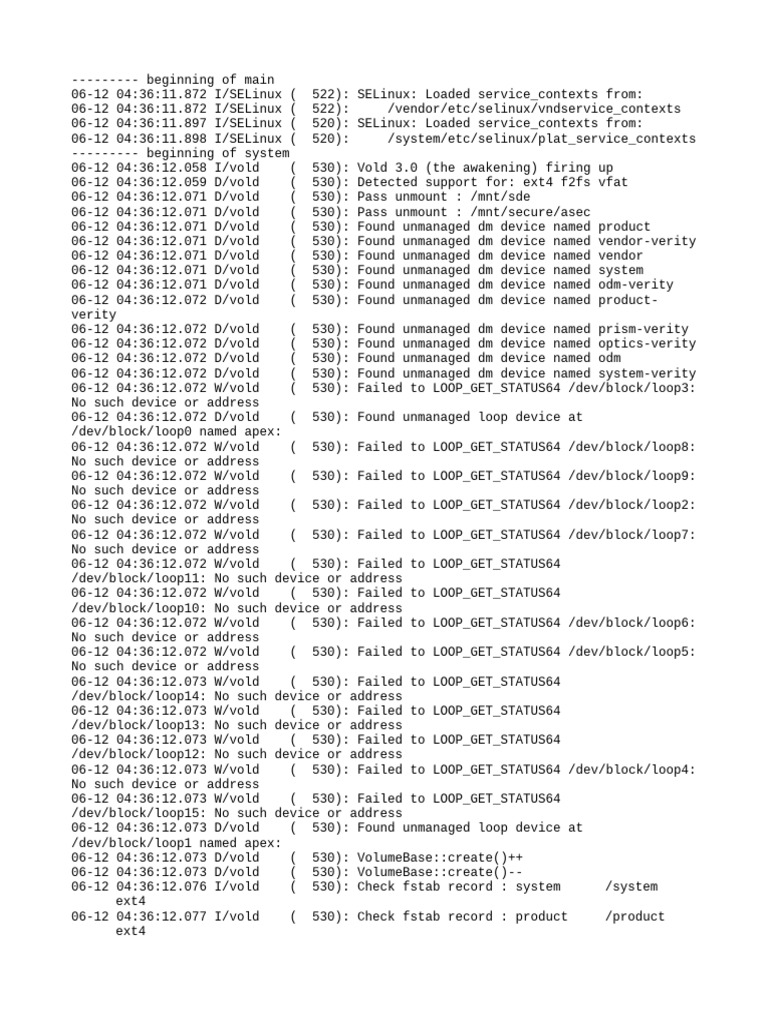 Logcat Prev CSC Log | PDF
