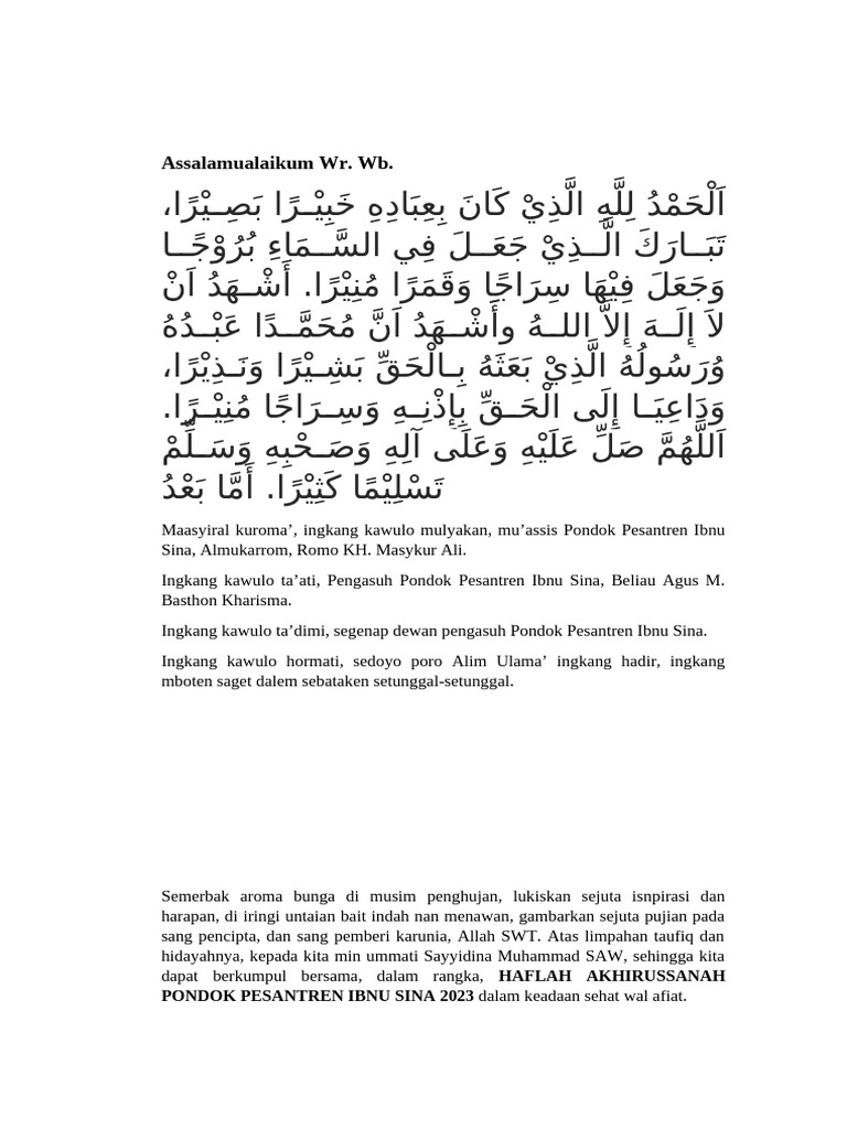 MC Haflah 2023 | PDF