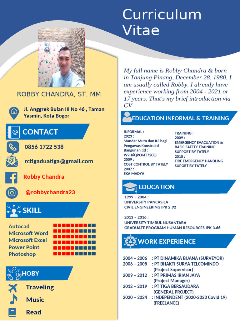 CV Robby Chandra | PDF