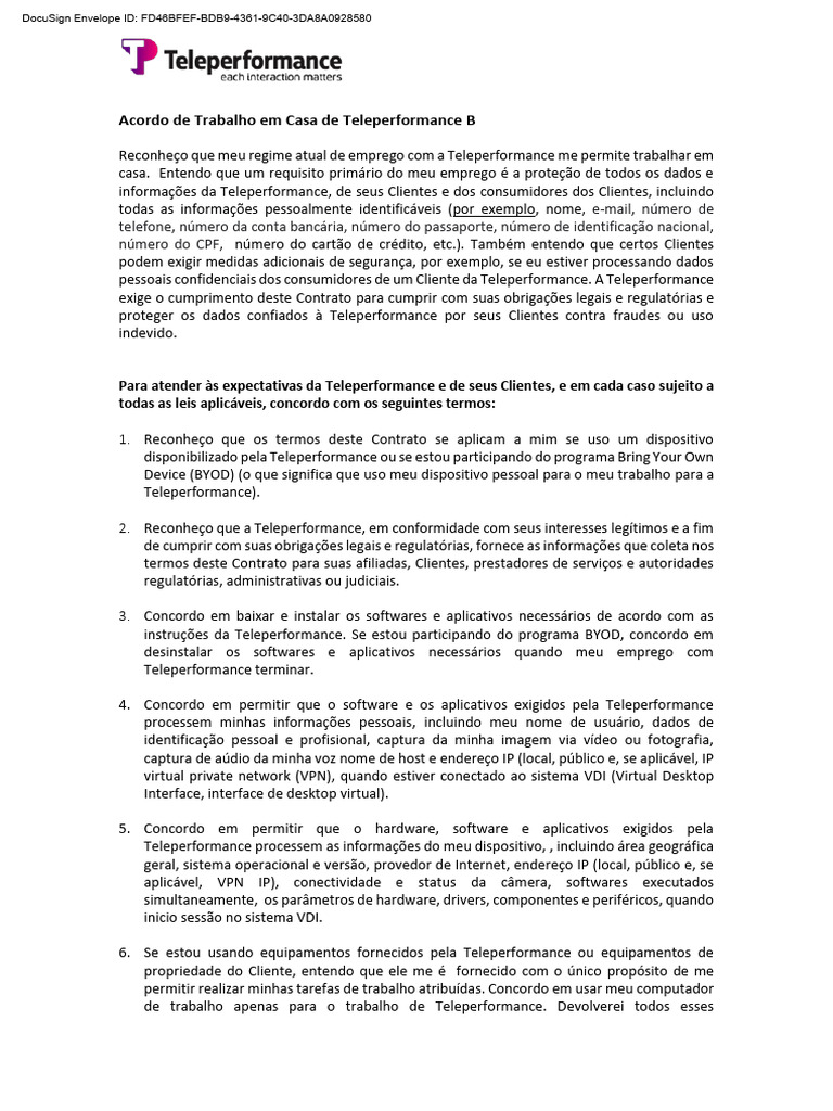 Termo - WAHA Teleperformance | PDF | Computing | Business