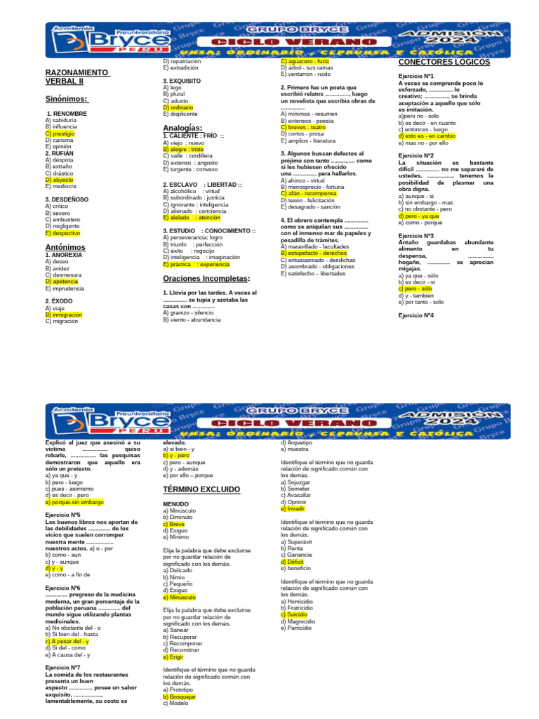 Practica Cepre 20 Agosto | PDF