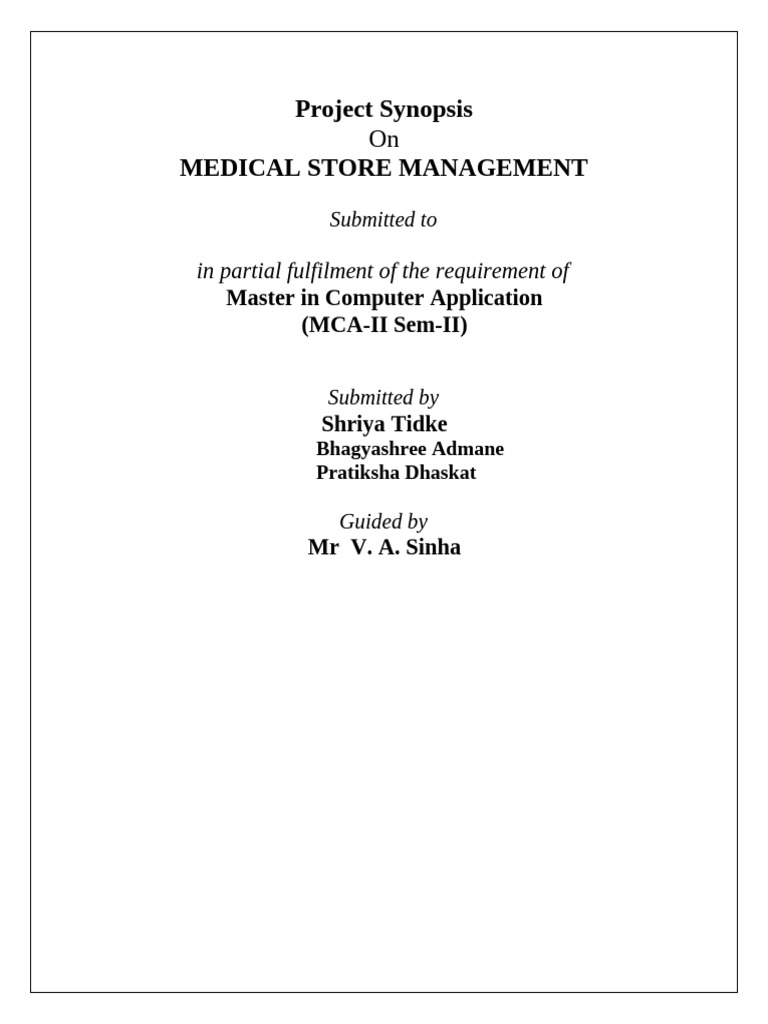 Project Report Medical | PDF