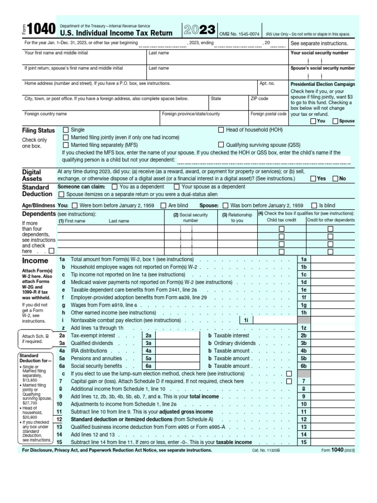 2023 Form 1040 | PDF