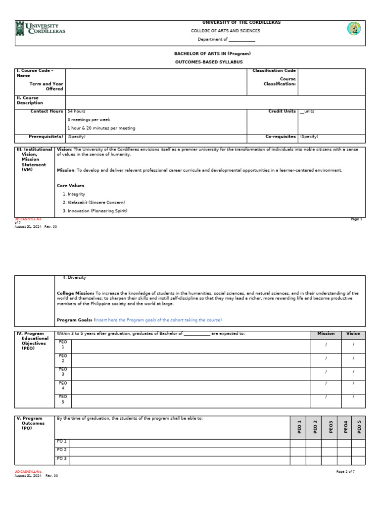 OBE - UC-CAS-SYL - Revised - Declared - TEMPLATE WITH INCLUSION ...