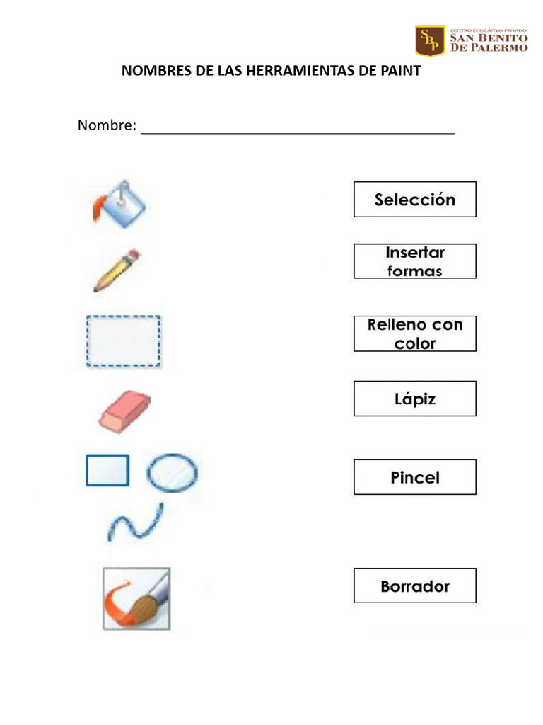 Nombres de Las Herramientas de Paint | PDF