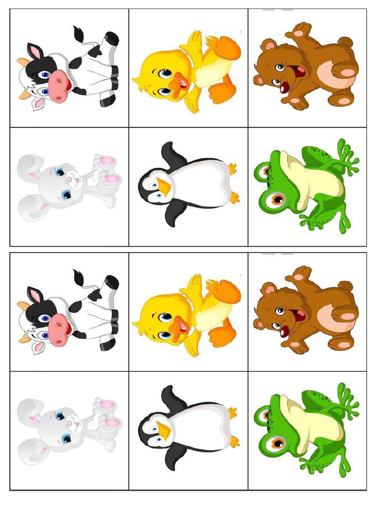 Jogo Da Memória Animais | PDF