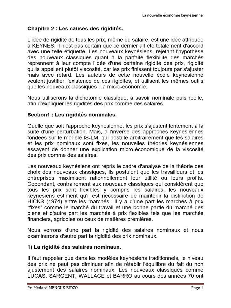 Cours Macro Nek Chap 2 Et 3 - 111115 | PDF