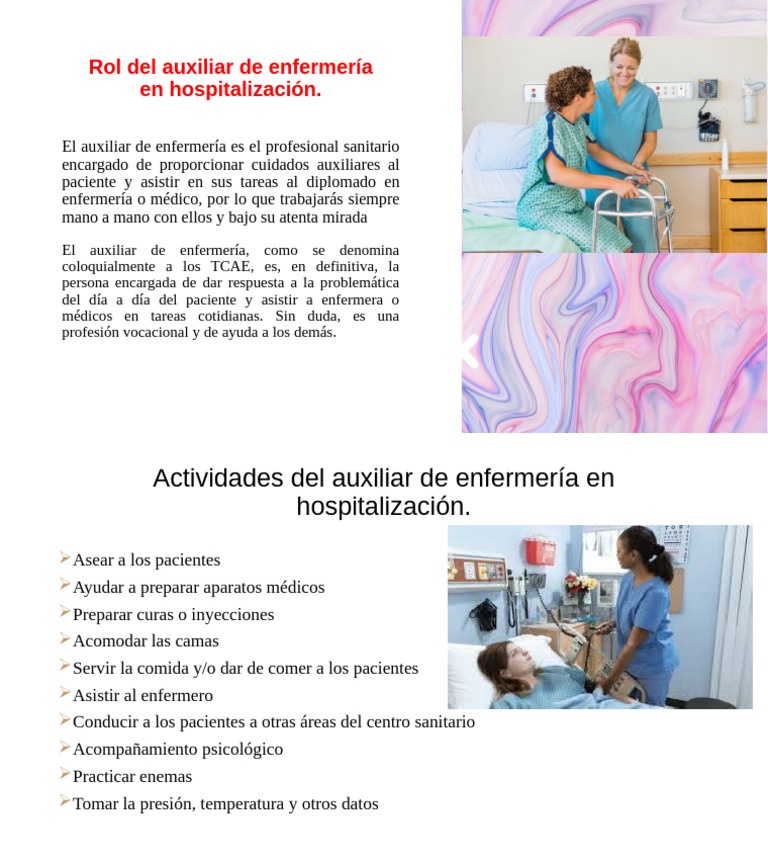 Rol Del Auxiliar de Enfermería en Hospitalización | PDF