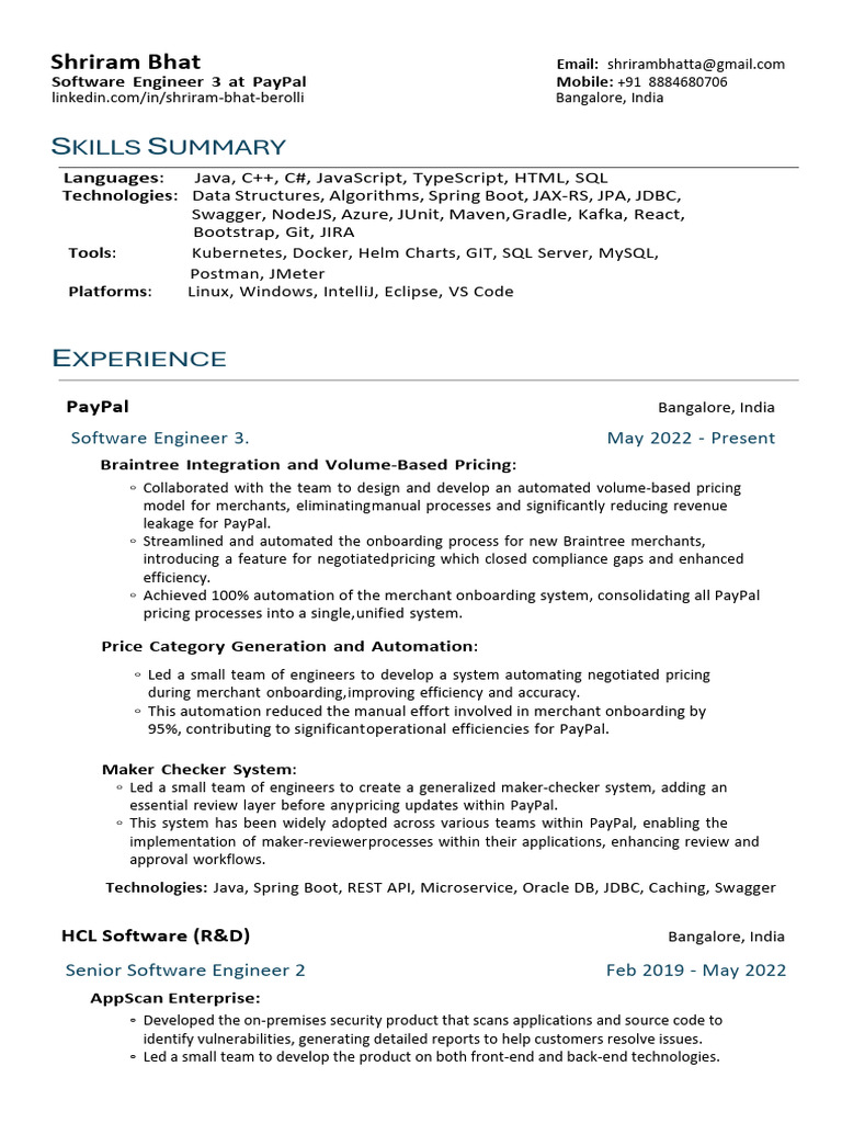Sample Resume | PDF