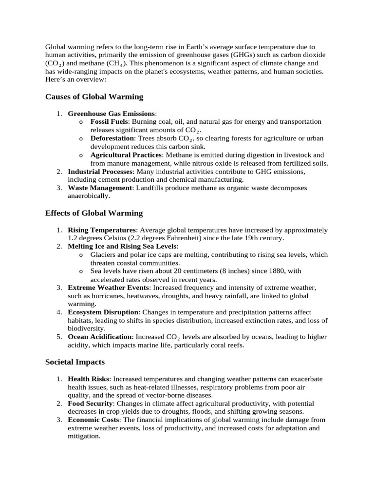 Global Warming | PDF