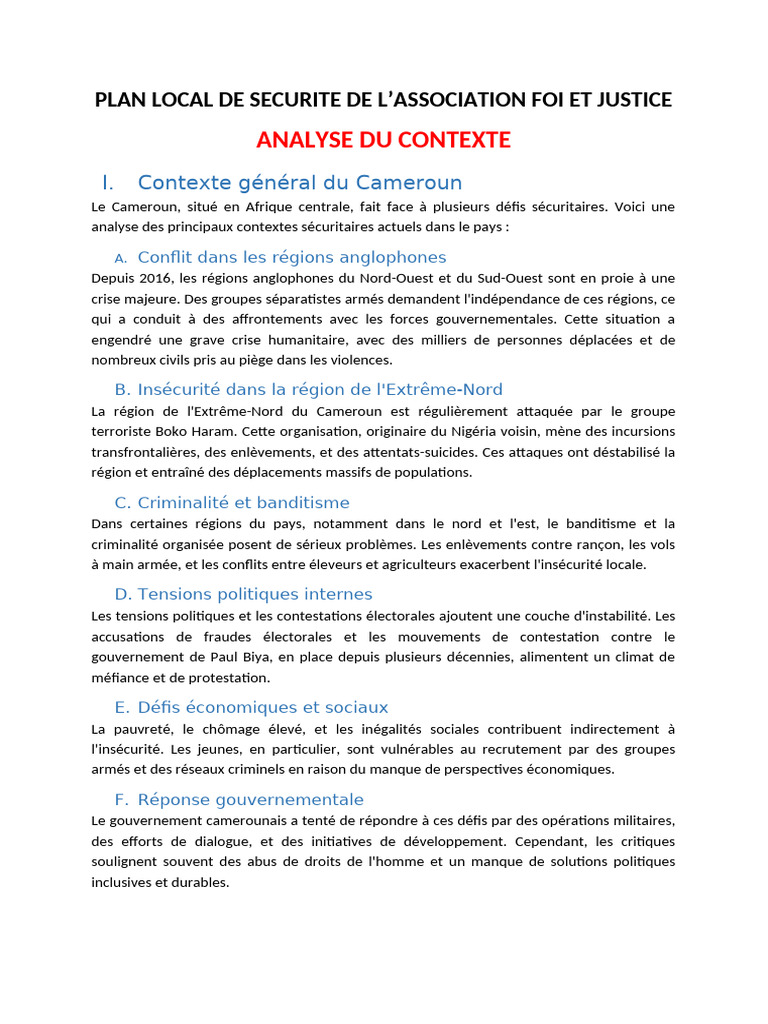 Contexte de La PLS F&J | PDF