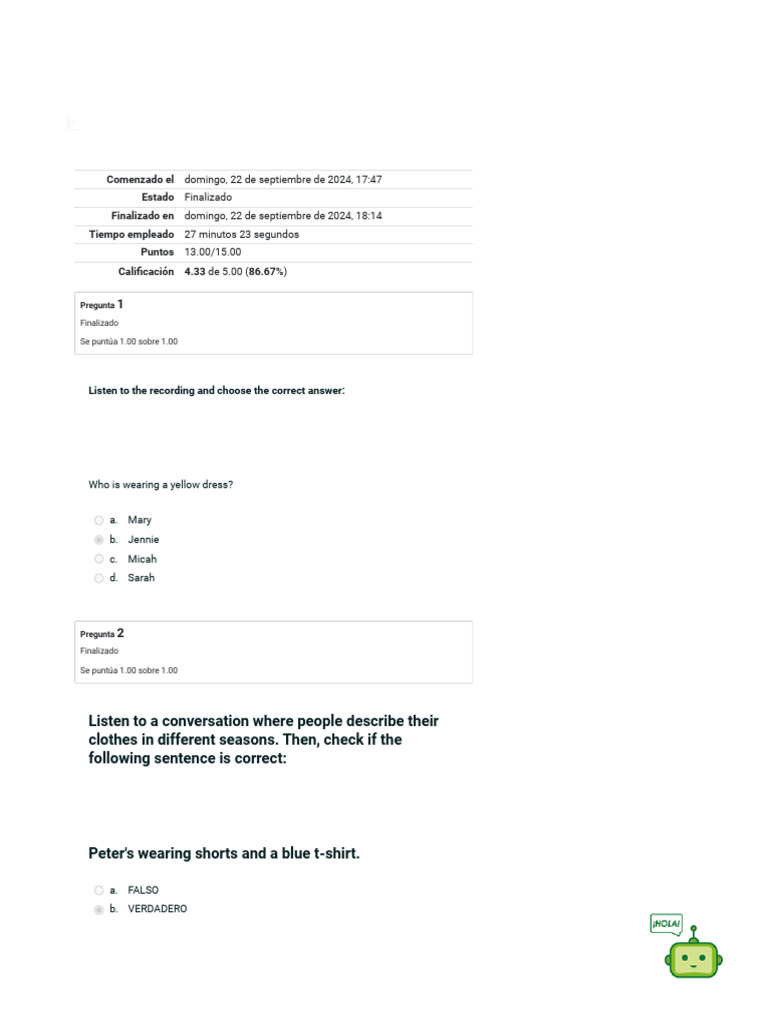 Quiz Unit 3 Inlges | PDF