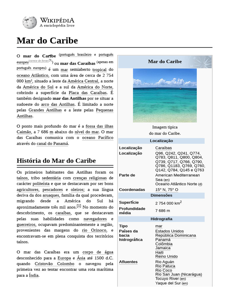 Mar Do Caribe | PDF
