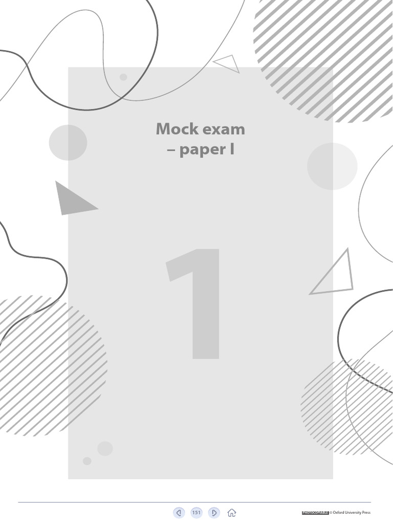 Oxford Mock Test 1 | PDF