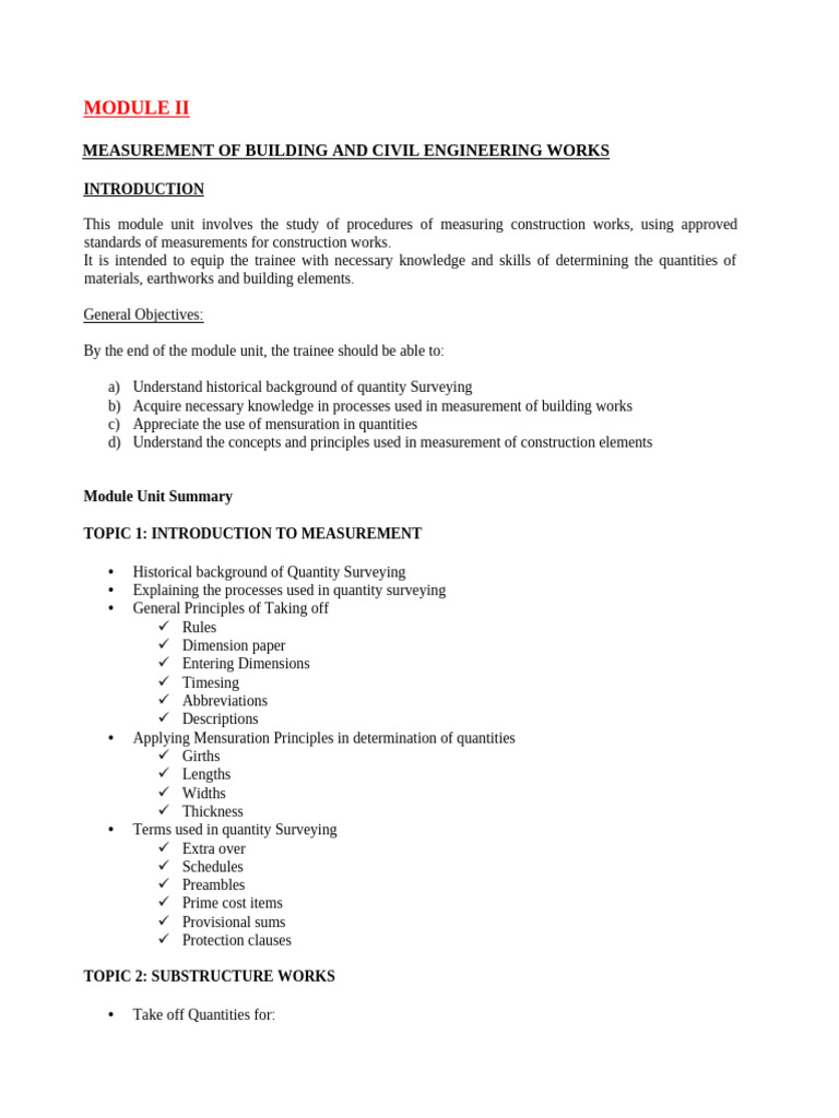 Measurements Notes | PDF