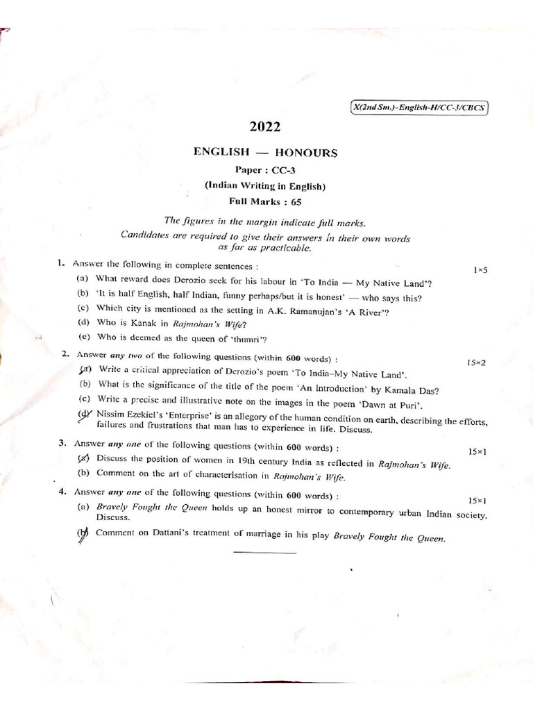 CC3 2022 Sem II | PDF