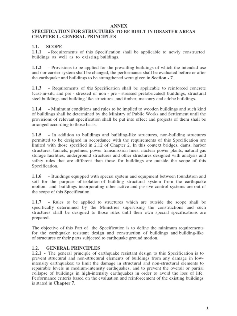 Turkish Earthquake Code 2007 | PDF