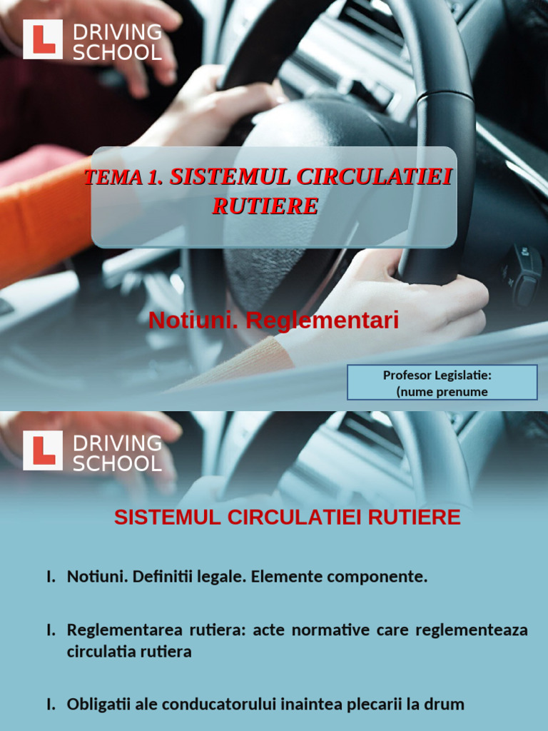 Tema 1. Sistemul Circulatiei Rutiere | PDF