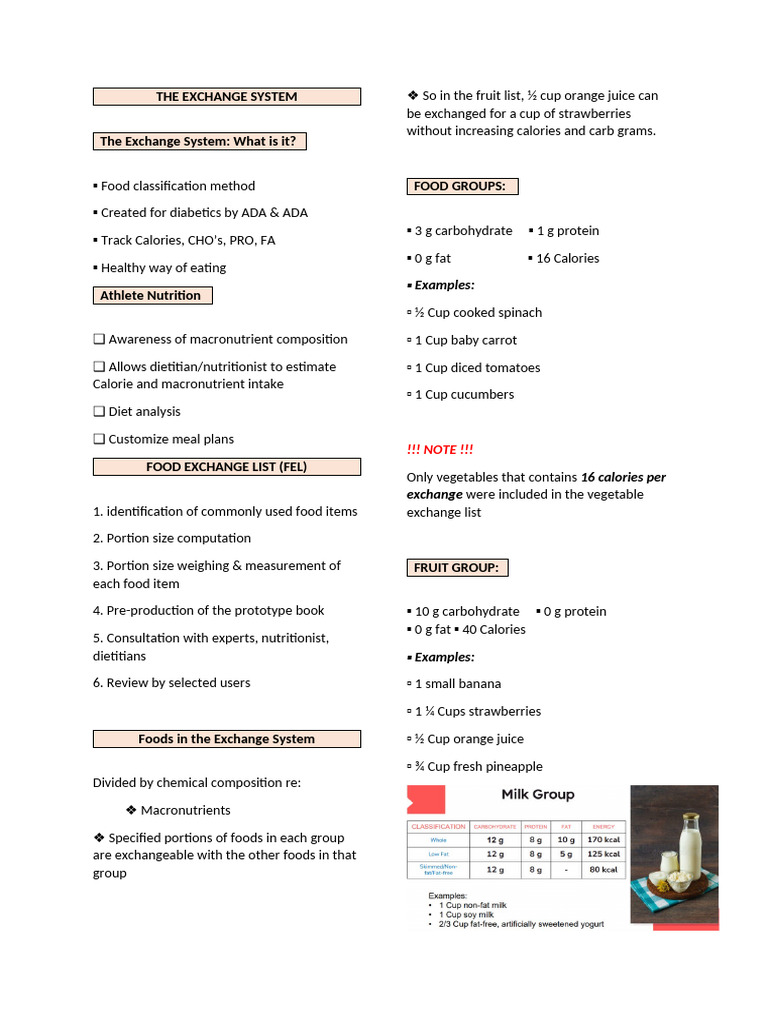 The Exchange System NCM 105 Nutri | PDF