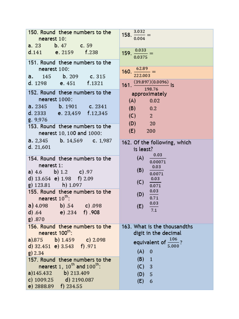 Digits and Decimals | PDF