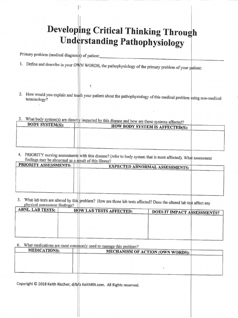 Critical Thinking Worksheet | PDF