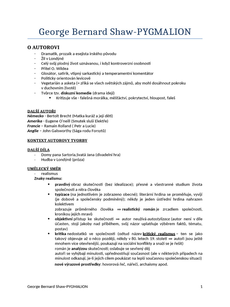 George Bernard Shaw-Pygmalion | PDF | Mystery, Thriller & Crime Fiction