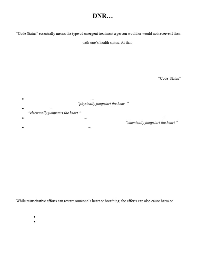 What Is Code Status | PDF