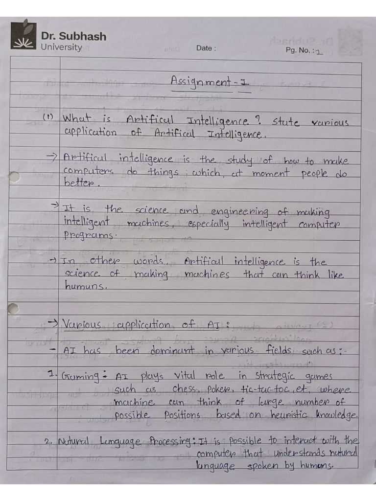 AI Assignment 1 | PDF