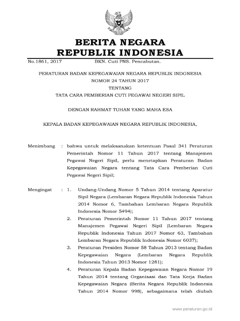 Cuti PNS | PDF