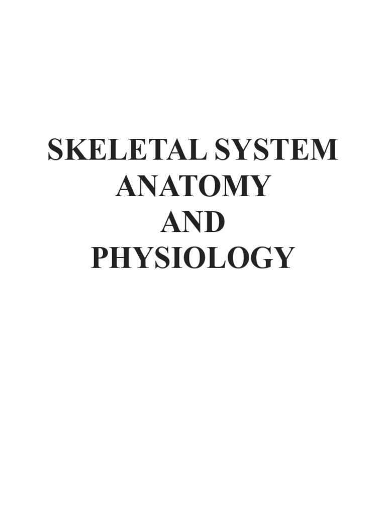 Skeletal System Anatomy | PDF