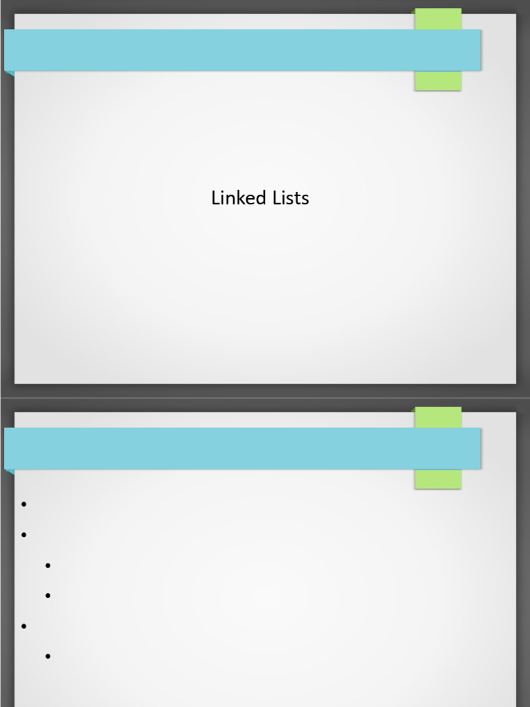 Lecture 05 - Linked Lists | PDF Lecture 05 - Linked Lists | PDF