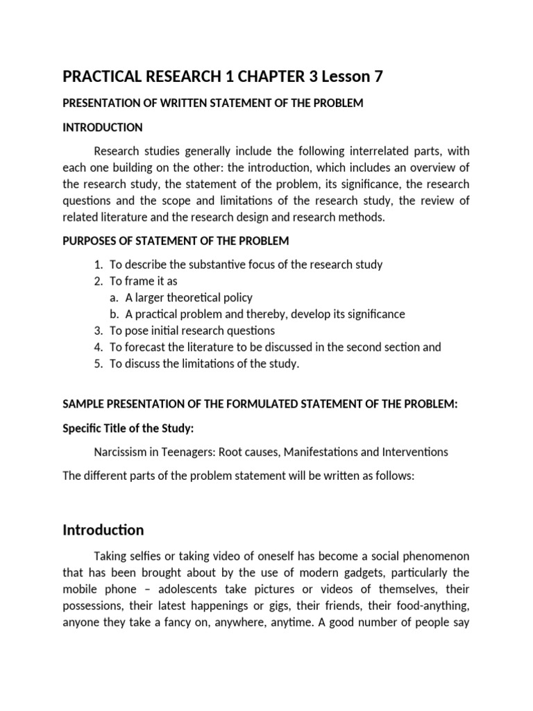 PRACTICAL RESEARCH 1 CHAPER 3 Lesson 7 | PDF