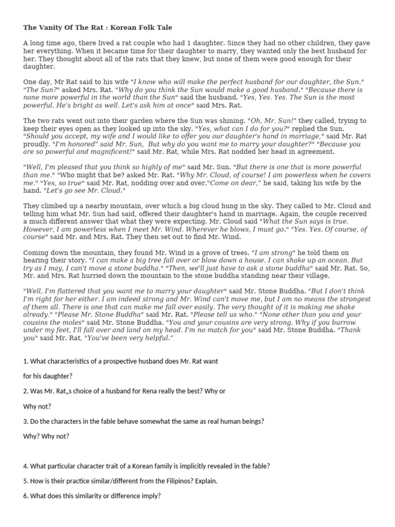 The Vanity of The Rat | PDF