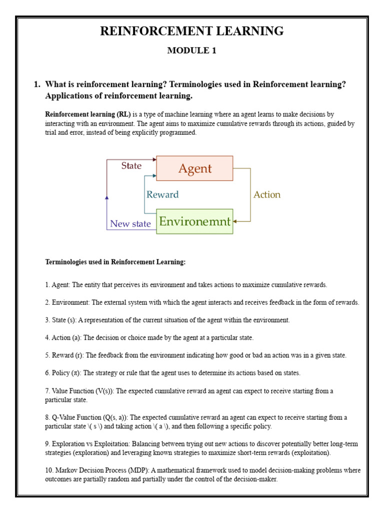 Reinforcement Learning Notes | PDF