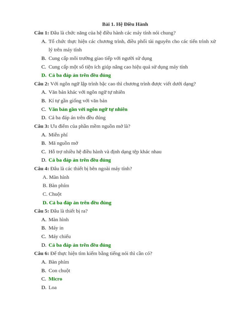 Tin học 11 HK1 | PDF