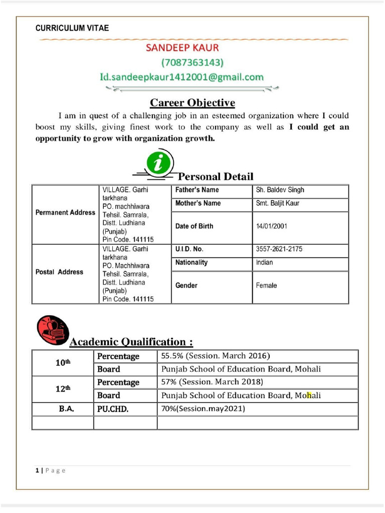 Sandeep Resume 1 | PDF