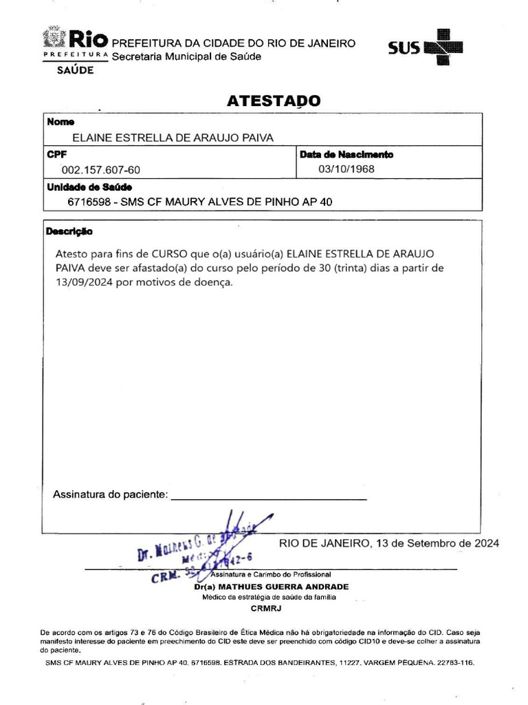 ATESTADO | PDF