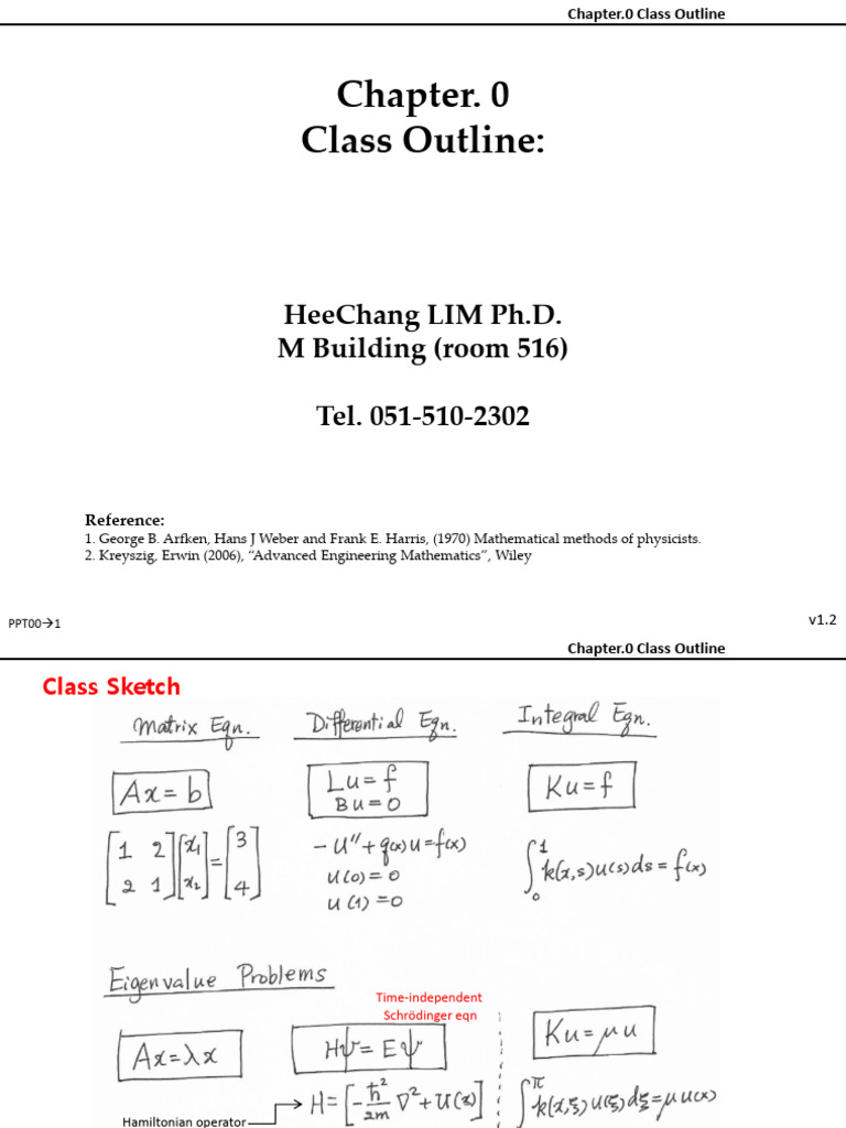 Chap00 ADV MATH-ClassOutline | PDF