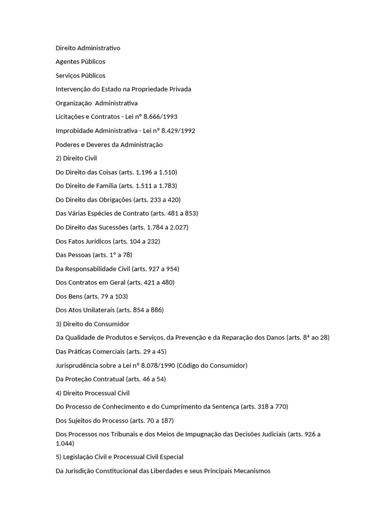 Assuntos Chaves para Oab | PDF