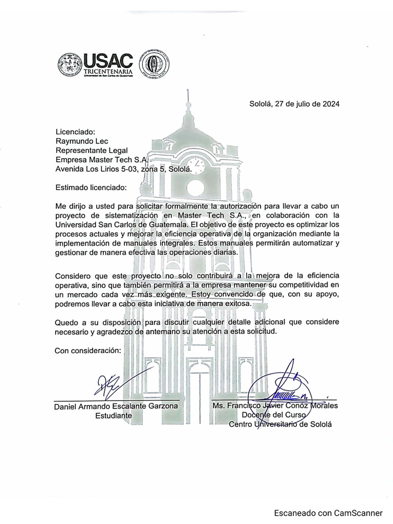 Carta Solicitud Aprobada | PDF